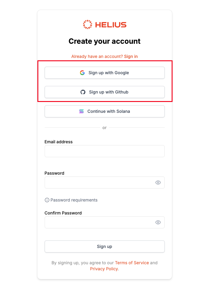 Helius申请Solana免费节点教程 - MCT 最好用的区块链工具箱